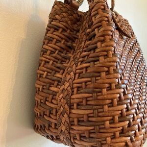 Bags | Vintage Cem Woven Leather Purse | Poshmark